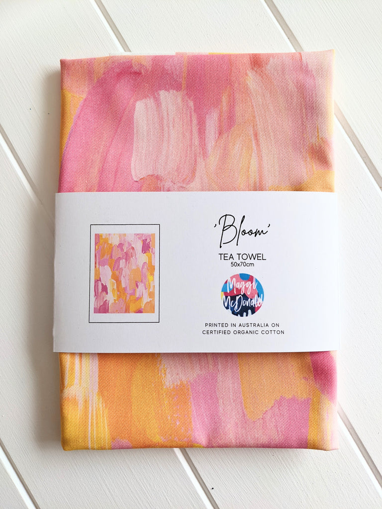 PRE ORDER | BLOOM ART TEA TOWEL – Maggi McDonald